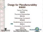PPT - Design For Manufacturability (DFM) PowerPoint Presentation, free ...