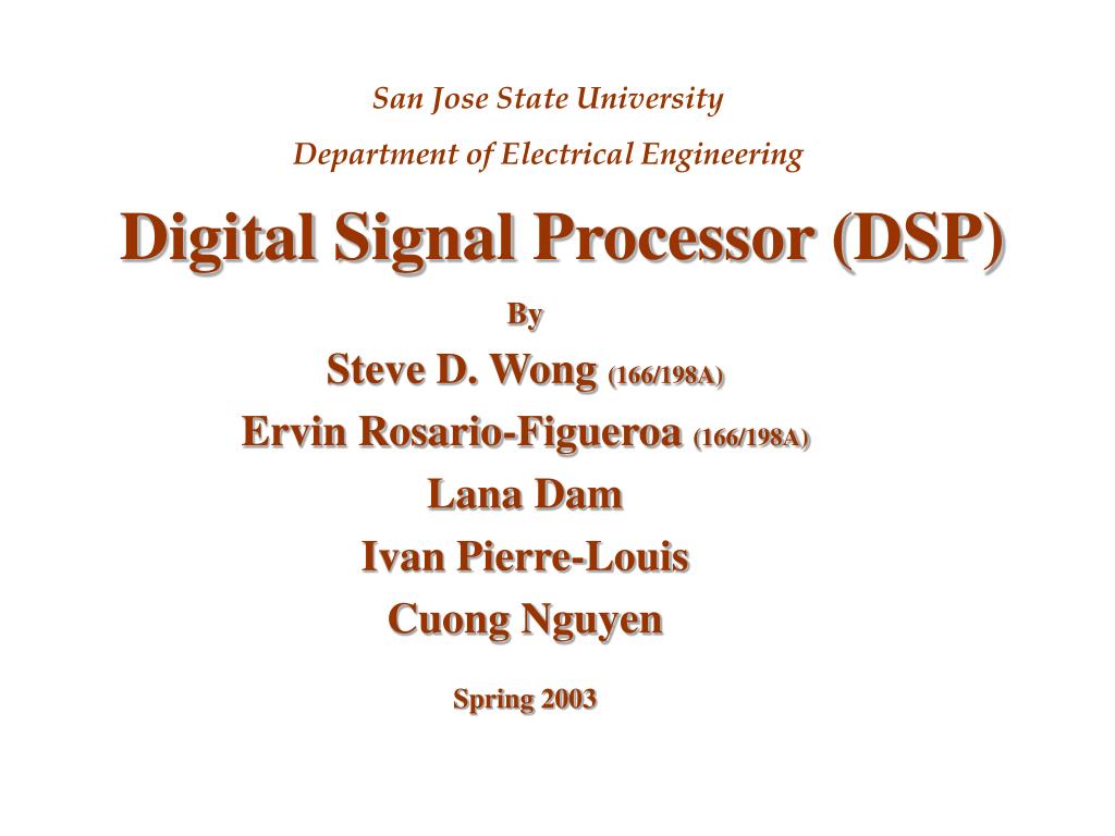 PPT - Digital Signal Processor (DSP) PowerPoint Presentation, free ...