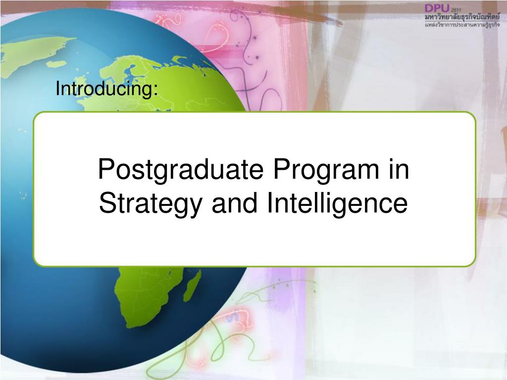 PPT - Postgraduate Program in Strategy and Intelligence PowerPoint ...