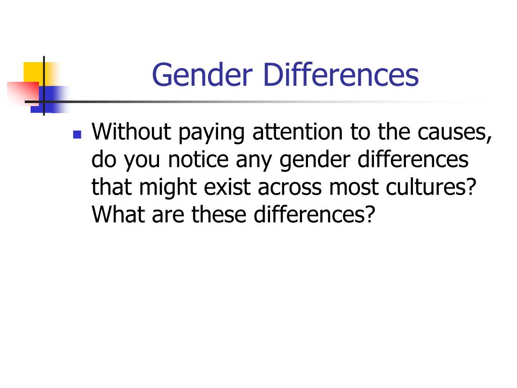PPT - Gender Differences PowerPoint Presentation, free download - ID ...