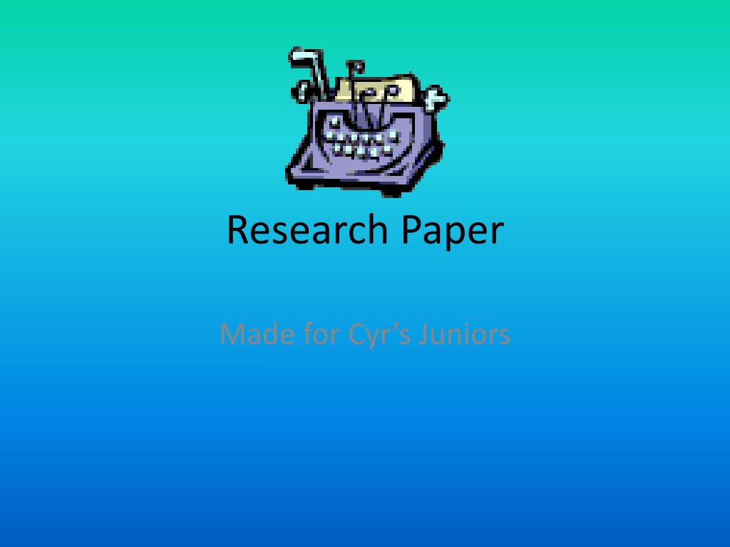 PPT - Research Paper PowerPoint Presentation, free download - ID:6909158