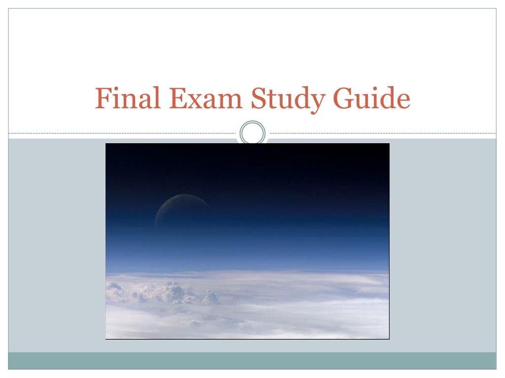 PPT - Final Exam Study Guide PowerPoint Presentation, free download ...