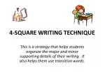 PPT - 4 Square Writing PowerPoint Presentation, free download - ID:8561945