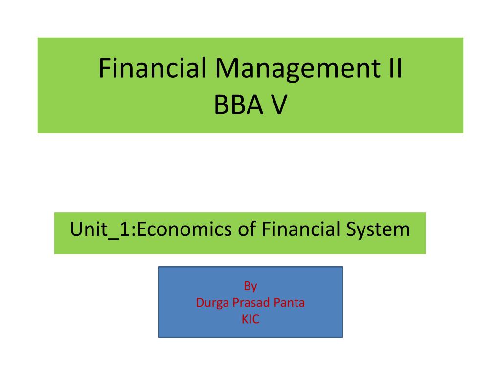 PPT - Financial Management II BBA V PowerPoint Presentation, free ...