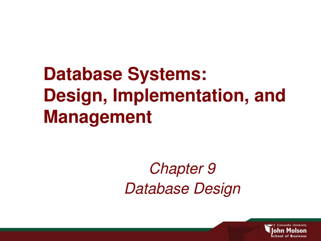 PPT - Database Systems: Design, Implementation, and Management ...