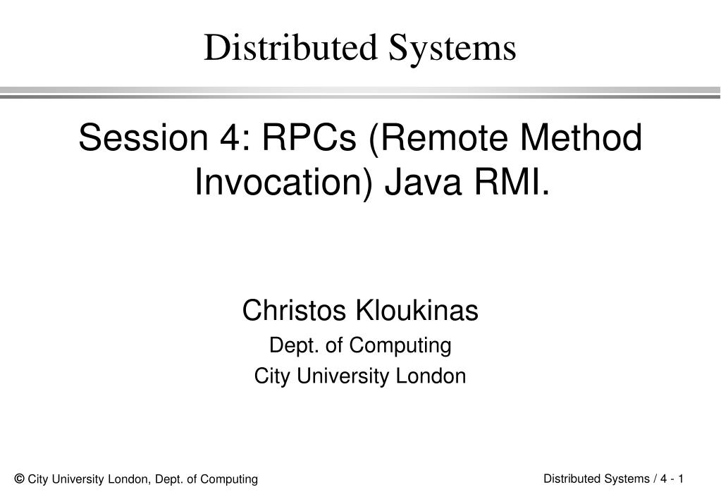 PPT - Java RMI: Remote Method Invocation Overview PowerPoint ...