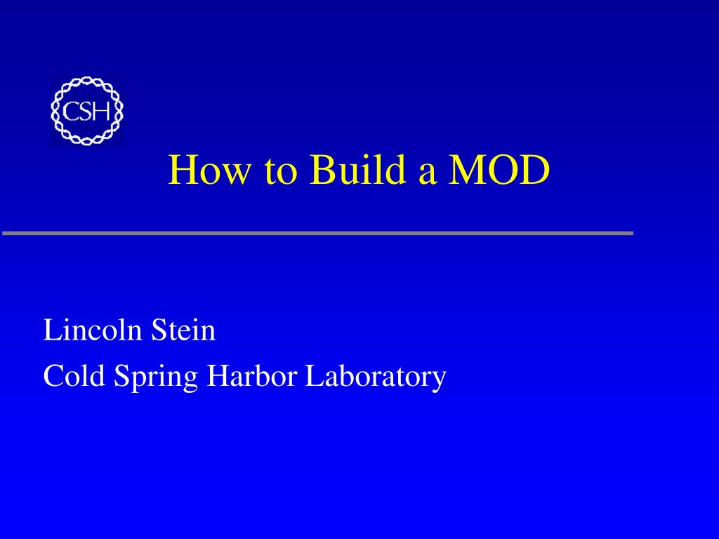 PPT - How to Build a MOD PowerPoint Presentation, free download - ID ...