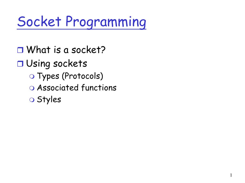 PPT - Socket Programming PowerPoint Presentation, free download - ID ...