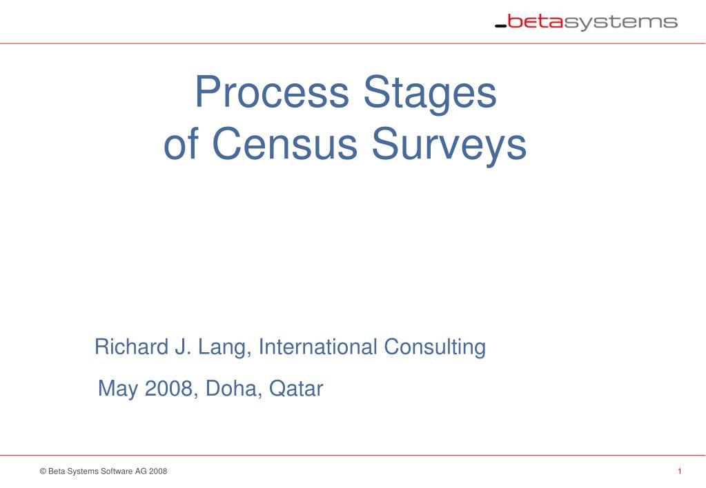 PPT - Process Stages of Census Surveys PowerPoint Presentation, free ...