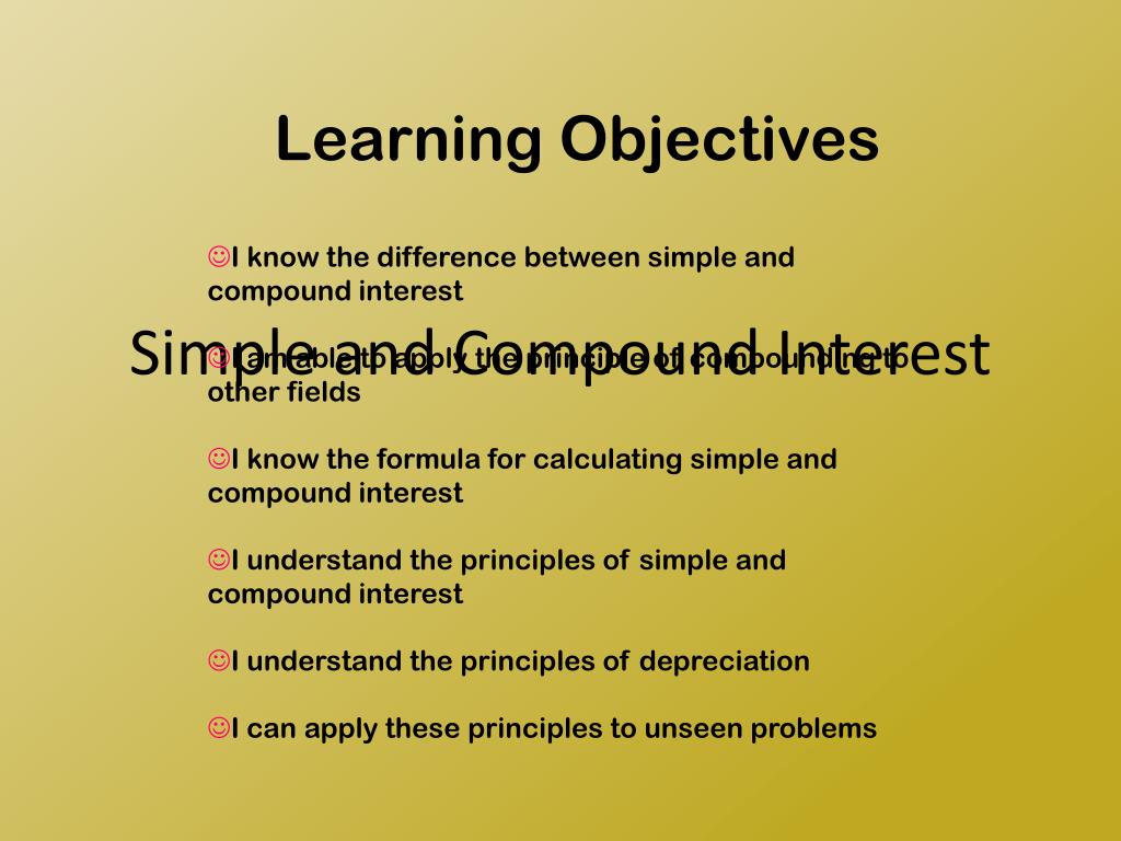 PPT - Simple and Compound Interest PowerPoint Presentation, free ...