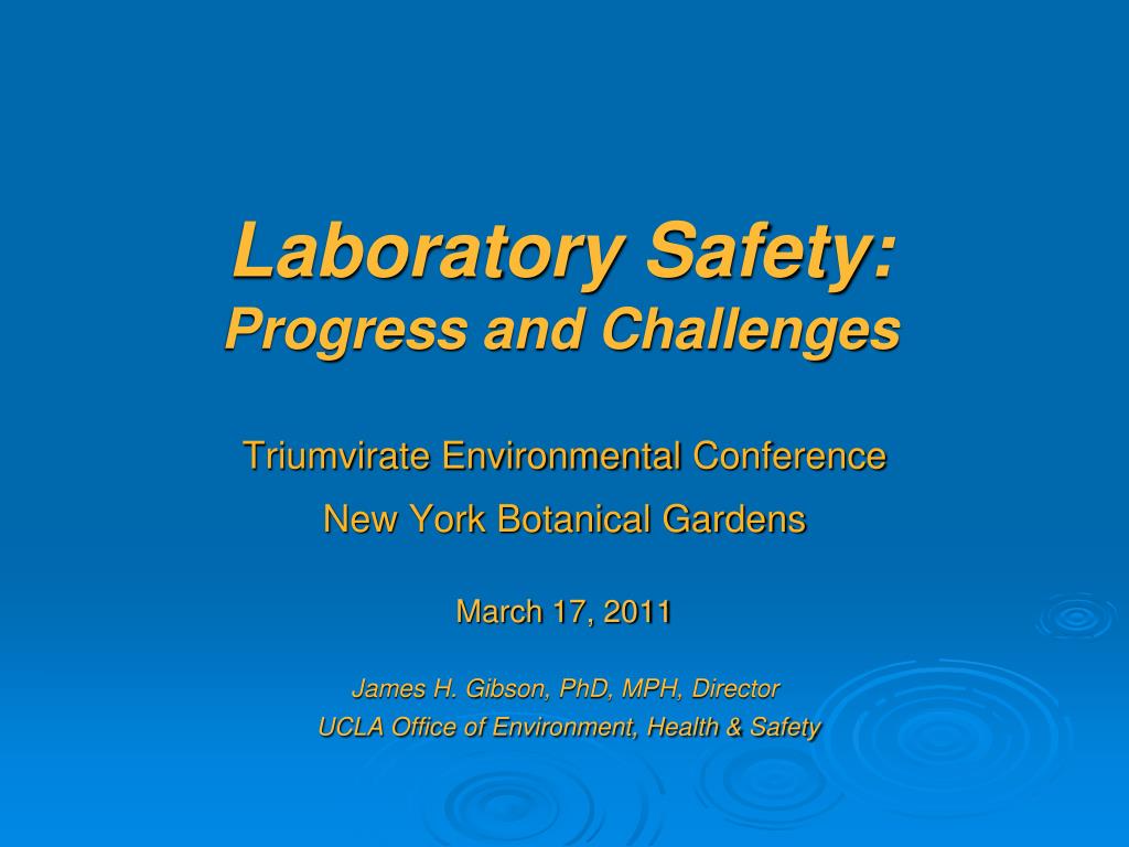 PPT - Laboratory Safety: Progress and Challenges PowerPoint ...