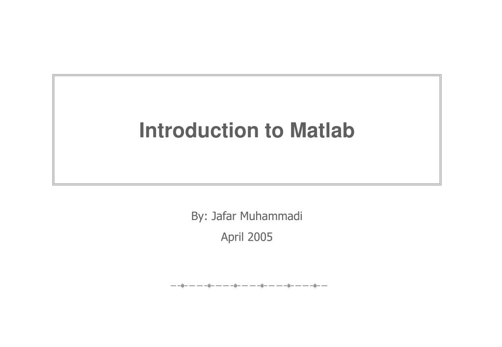 PPT - Introduction to Matlab PowerPoint Presentation, free download ...