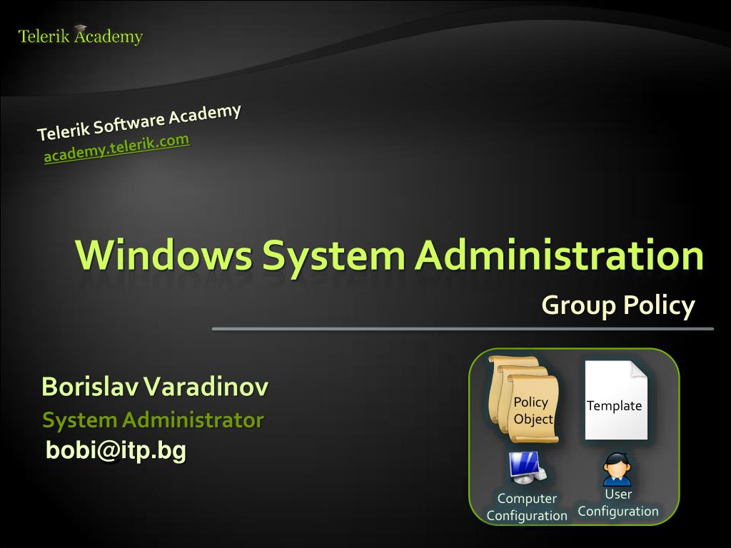 PPT - Windows System Administration PowerPoint Presentation, free ...