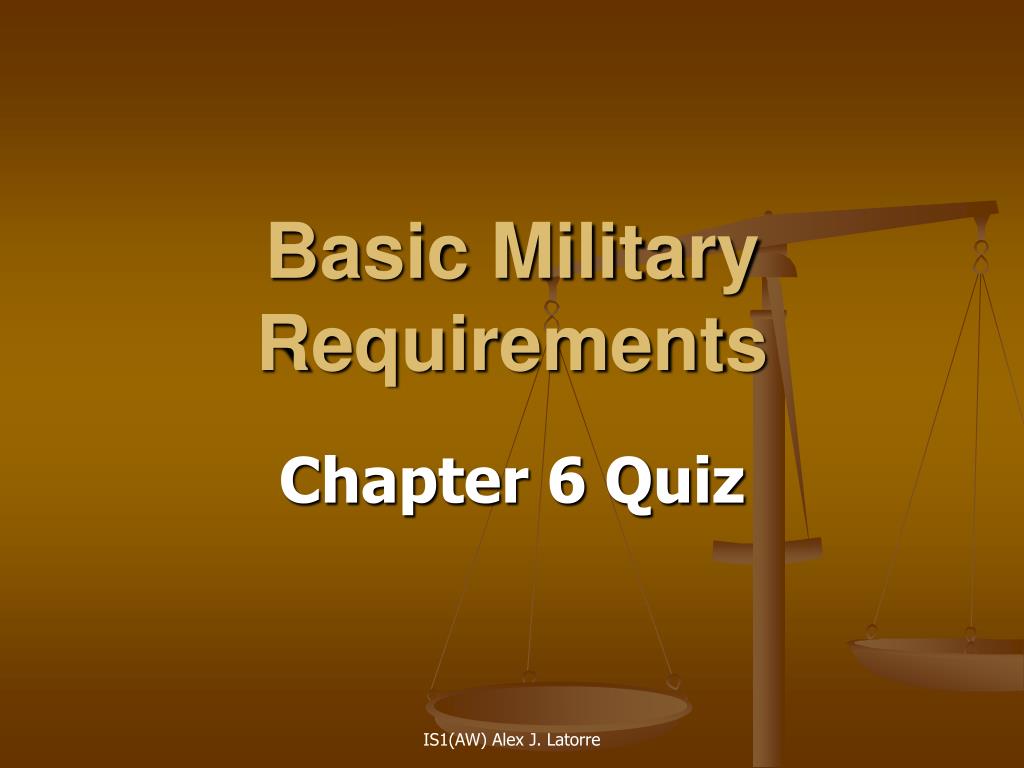 PPT - Basic Military Requirements PowerPoint Presentation, free ...