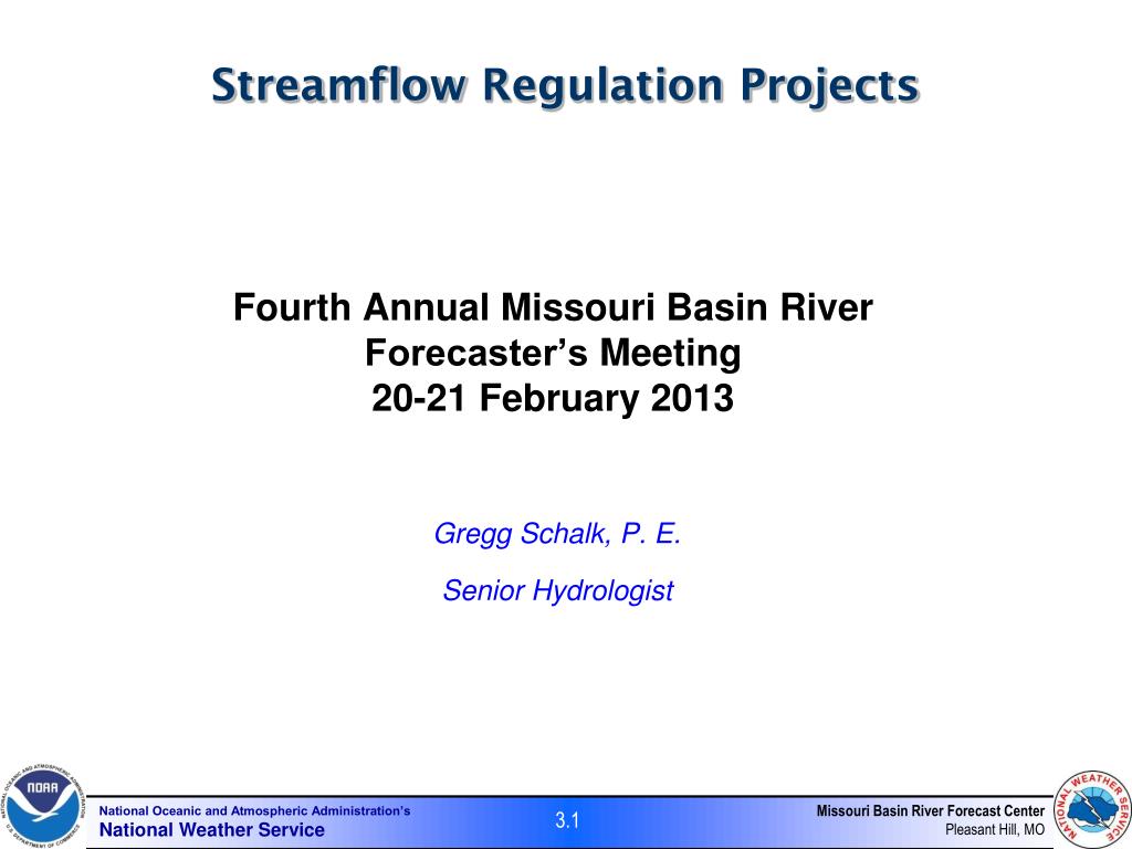 PPT - Streamflow Regulation Projects PowerPoint Presentation, free ...