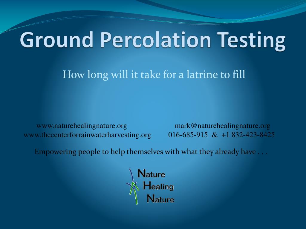 PPT - Ground Percolation Testing PowerPoint Presentation, free download ...