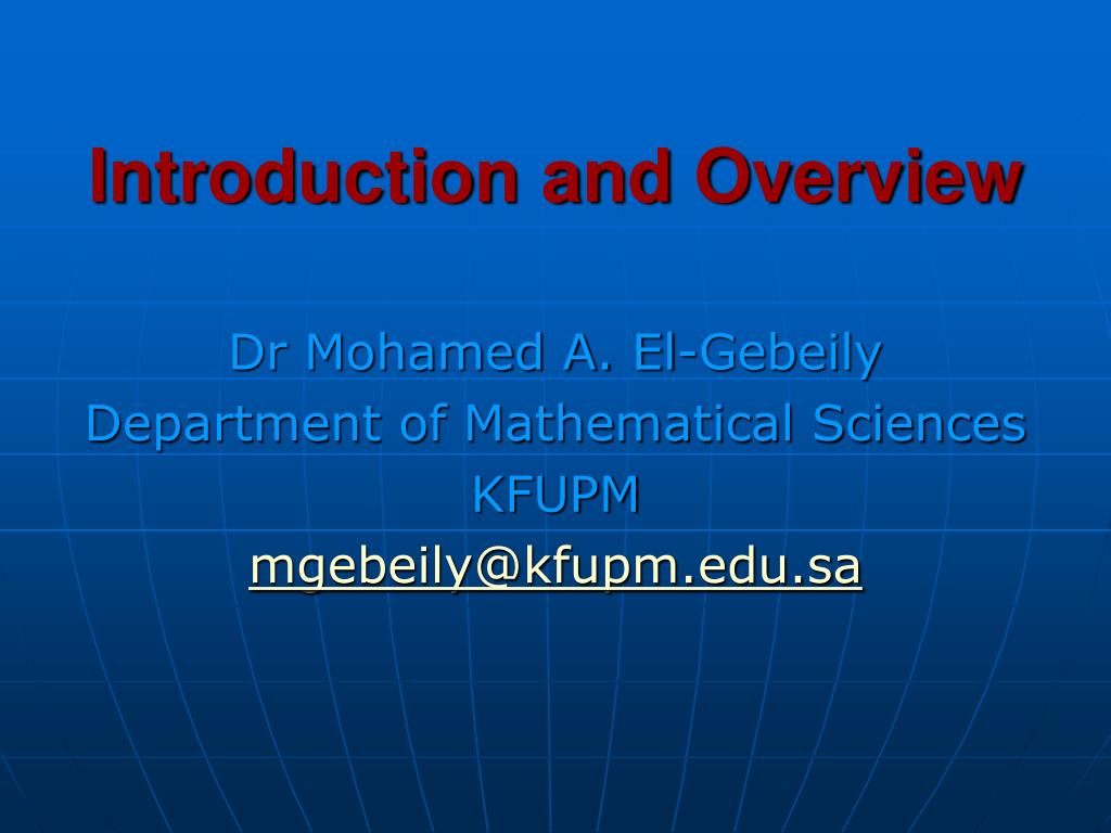 PPT - Introduction and Overview PowerPoint Presentation, free download ...