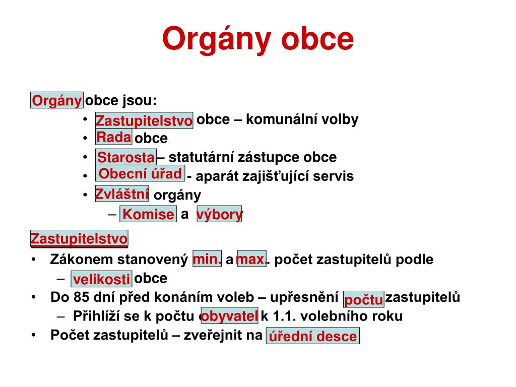 PPT - Orgány obce PowerPoint Presentation, free download - ID:6951947
