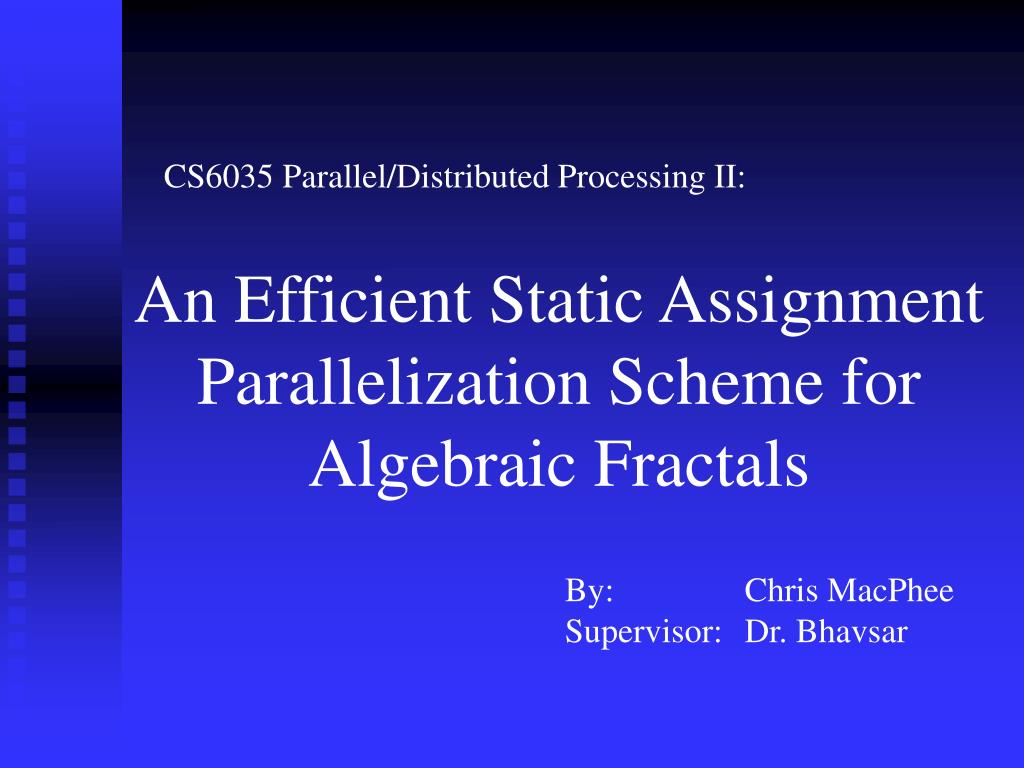 PPT - CS6035 Parallel/Distributed Processing II: PowerPoint ...