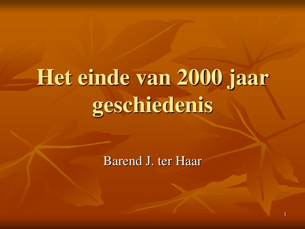 PPT - Het einde van 2000 jaar geschiedenis PowerPoint Presentation ...
