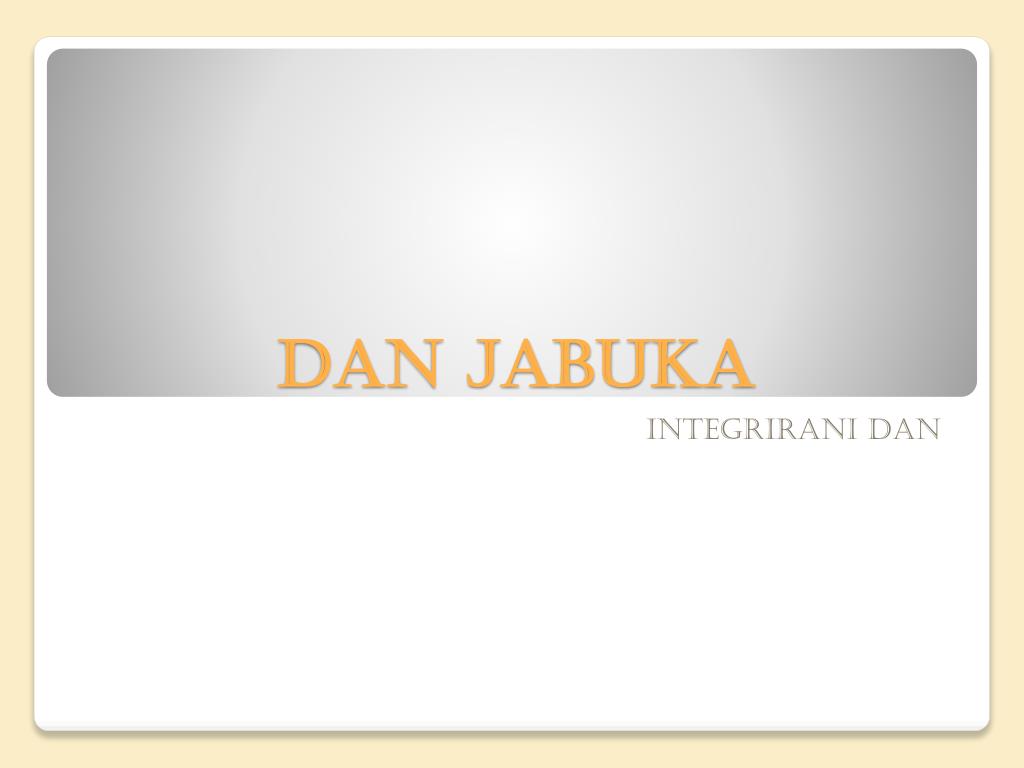 PPT - DAN JABUKA PowerPoint Presentation, free download - ID:6955501
