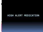 PPT - HIGH ALERT MEDICATION GUIDE PowerPoint Presentation, free ...