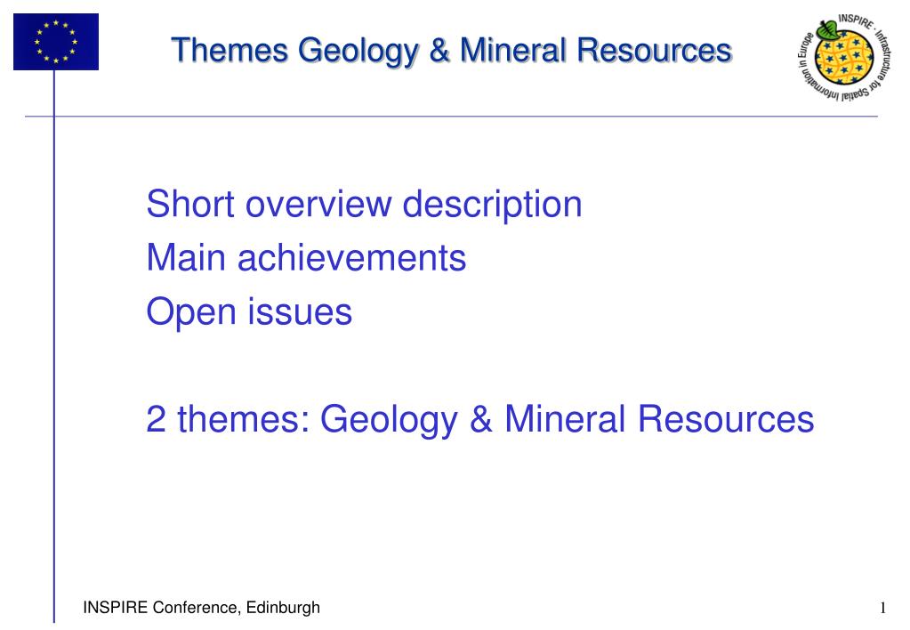 PPT - Themes Geology & Mineral Resources PowerPoint Presentation, free ...