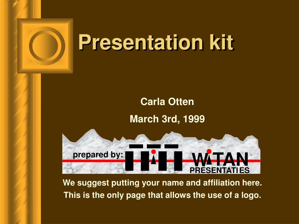 PPT - Presentation kit PowerPoint Presentation, free download - ID:6964418