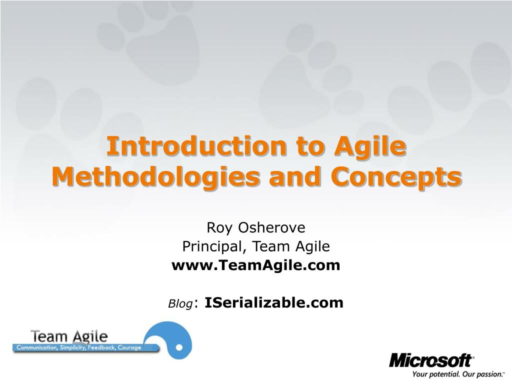 PPT - Introduction to Agile Methodologies and Concepts PowerPoint ...