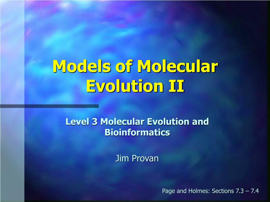 PPT - Models of Molecular Evolution II PowerPoint Presentation, free ...