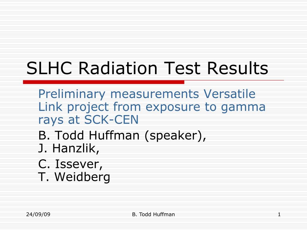 PPT - SLHC Radiation Test Results PowerPoint Presentation, free ...