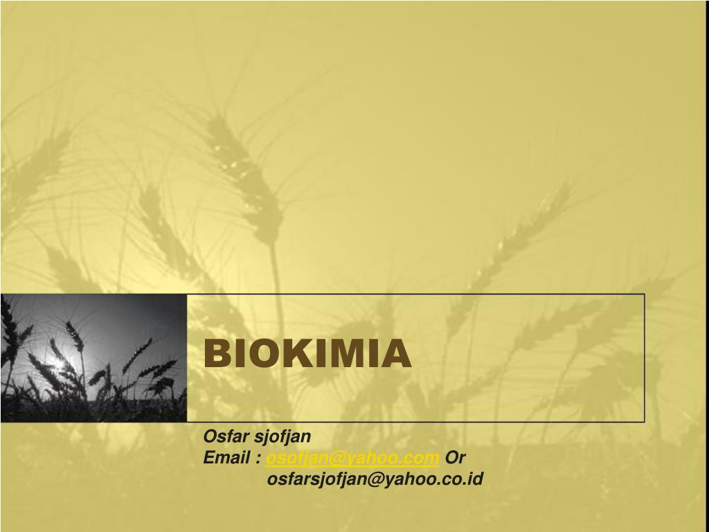 PPT - BIOKIMIA PowerPoint Presentation, free download - ID:6967038