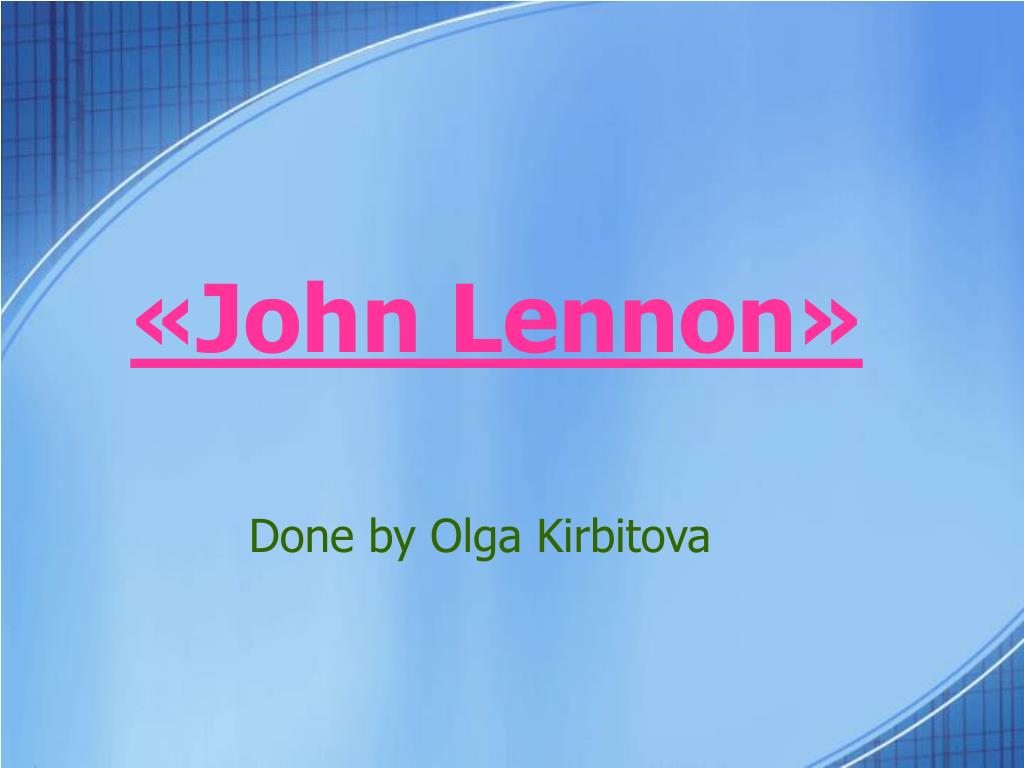 PPT - « John Lennon » PowerPoint Presentation, free download - ID:6968975