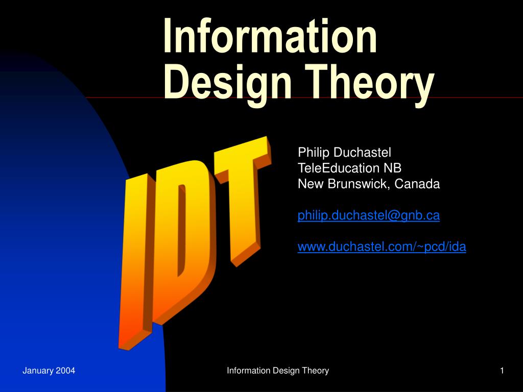 PPT - Information Design Theory PowerPoint Presentation, free download ...
