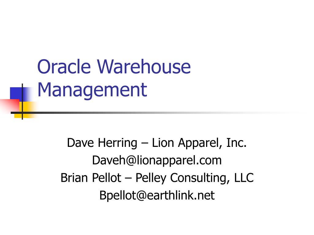 PPT - Oracle Warehouse Management PowerPoint Presentation, free ...