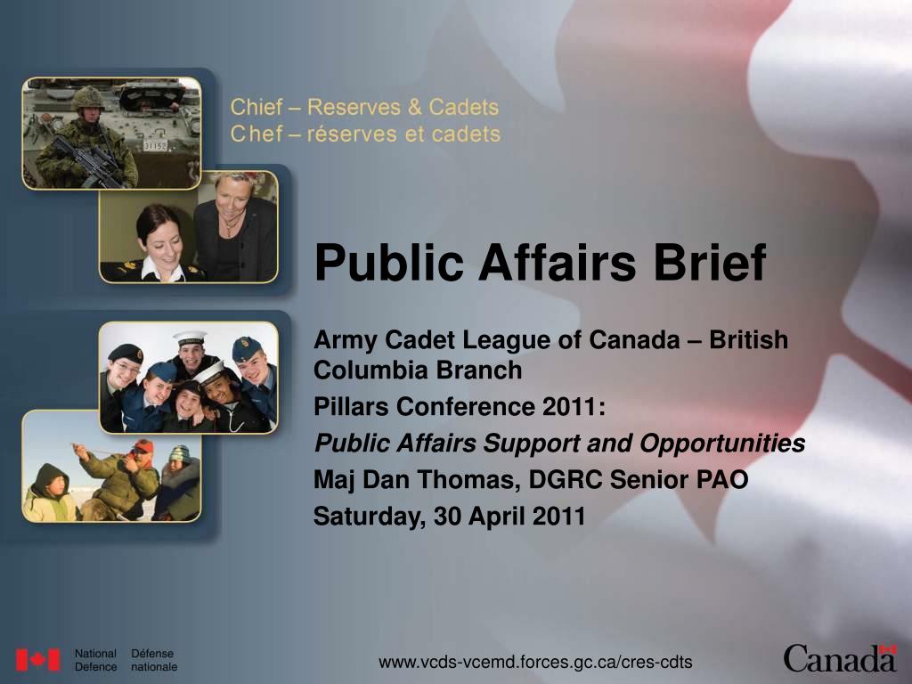 PPT - Enhancing Public Affairs for the Army Cadet League: Strategies ...