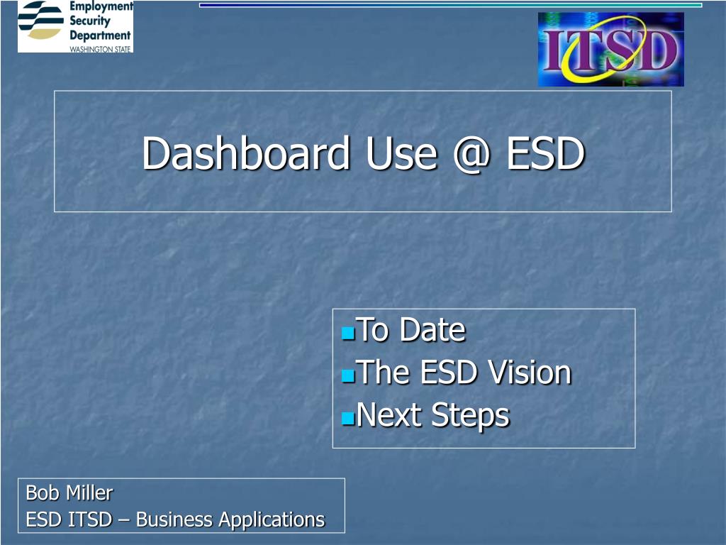 PPT - Dashboard Use @ ESD PowerPoint Presentation, free download - ID ...