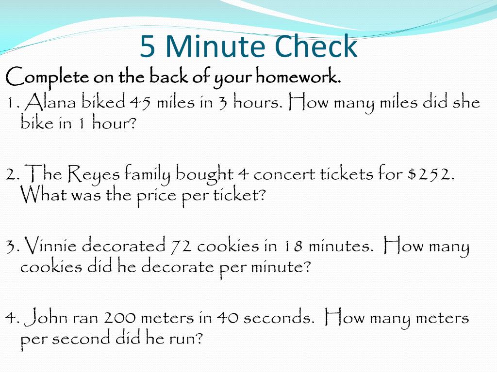 PPT - 5 Minute Check PowerPoint Presentation, free download - ID:6978800
