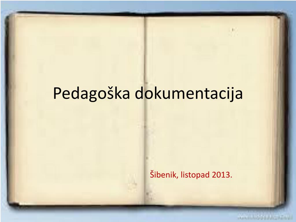 PPT - Pedagoška dokumentacija PowerPoint Presentation, free download - ID:6980432