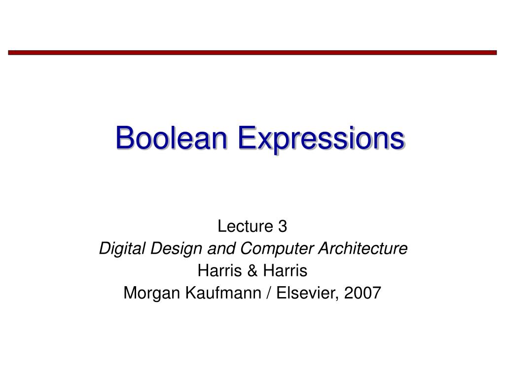 PPT - Boolean Expressions PowerPoint Presentation, free download - ID ...