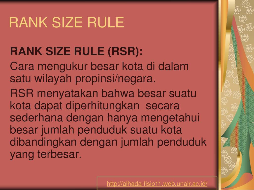 PPT - RANK SIZE RULE PowerPoint Presentation, free download - ID:6983636