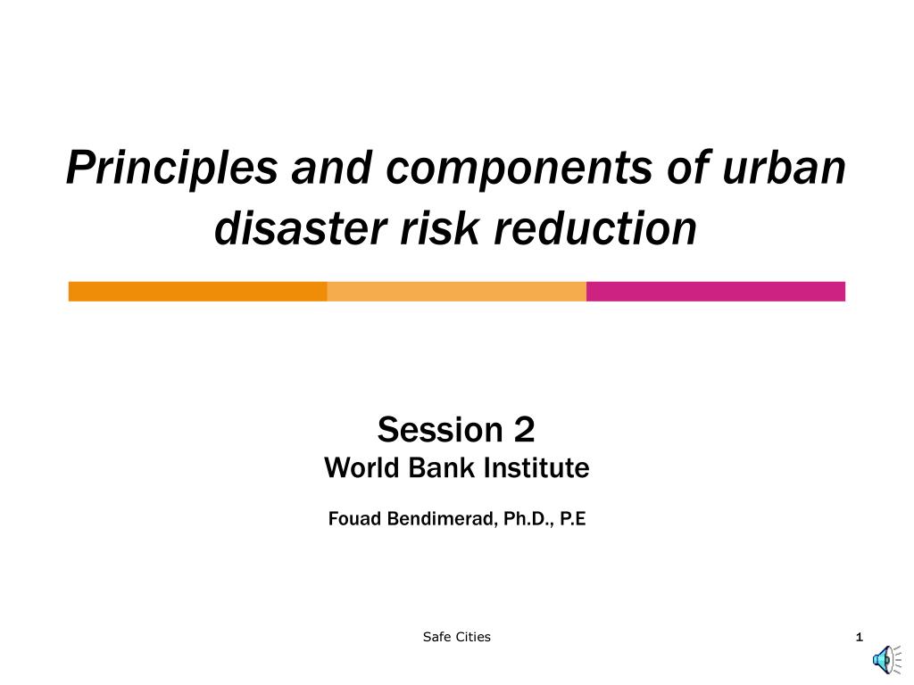 PPT - Principles and components of urban disaster risk reduction ...