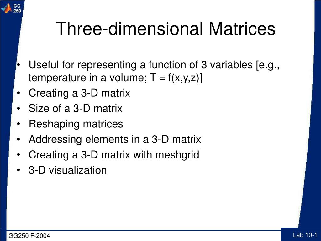 PPT - Three-dimensional Matrices PowerPoint Presentation, free download ...