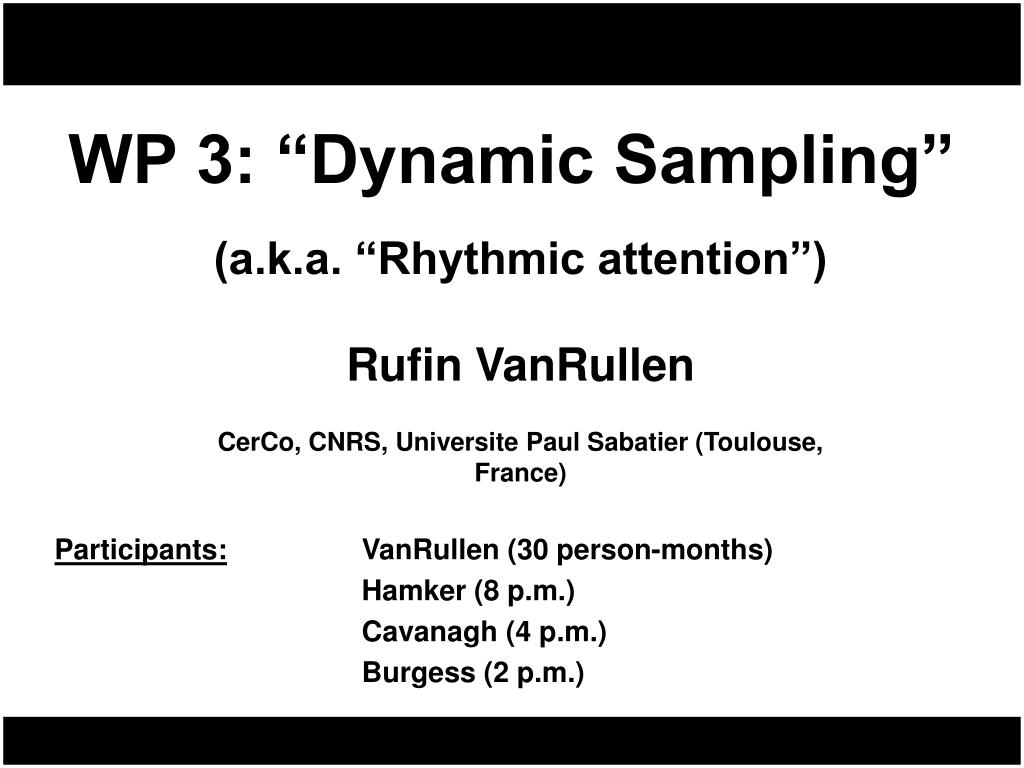 PPT - WP 3: “Dynamic Sampling” PowerPoint Presentation, free download ...