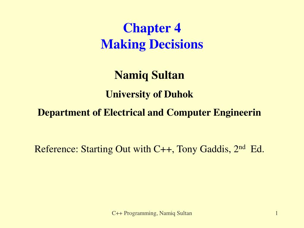 PPT - Chapter 4 Making Decisions PowerPoint Presentation, free download - ID:6987921