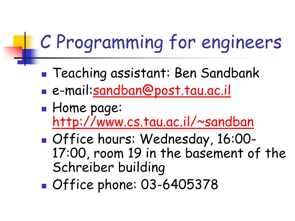 PPT - C Programming for engineers PowerPoint Presentation, free ...