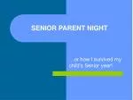 PPT - Thompson High School Senior Parent Night PowerPoint Presentation ...