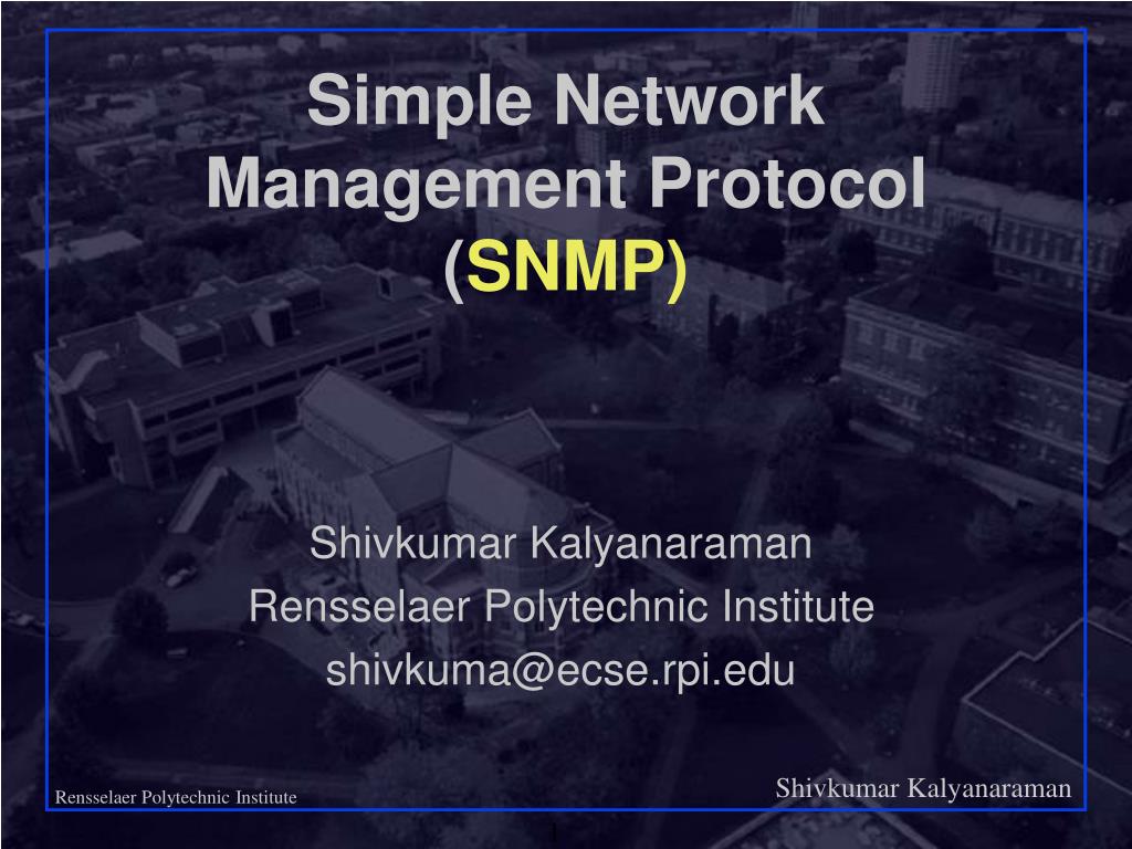 PPT - Simple Network Management Protocol ( SNMP) PowerPoint ...