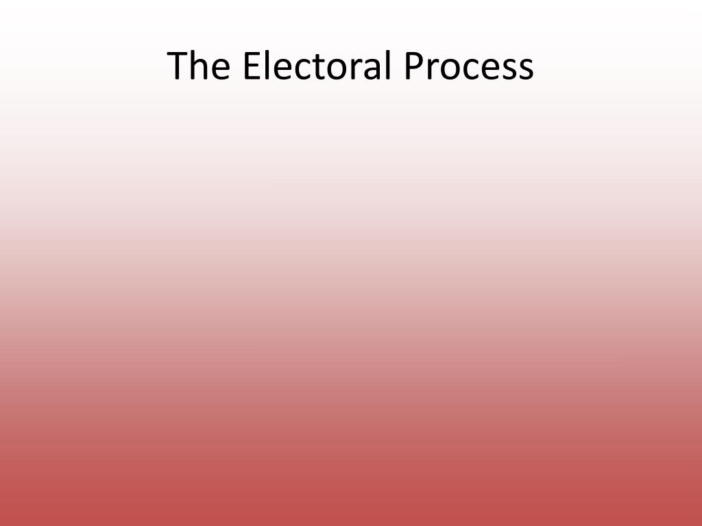 PPT - The Electoral Process PowerPoint Presentation, free download - ID ...