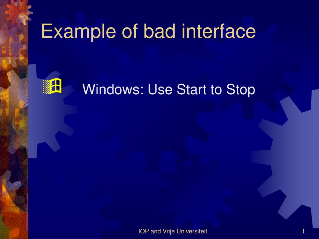 PPT - Example of bad interface PowerPoint Presentation, free download ...